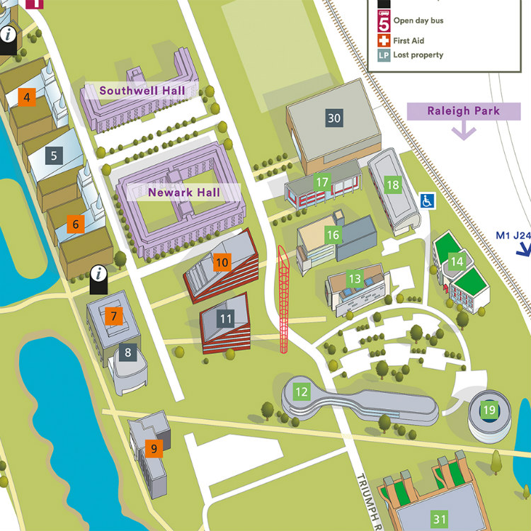 Nottingham trent university city campus map - franceDer