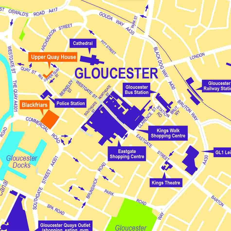 Campus Maps for the University of Gloucestershire by Lovell Johns