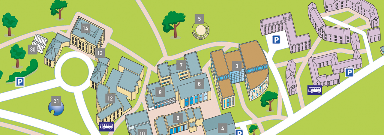 3D Illustrated Site Map for Bath Spa University - Lovell Johns Case Study