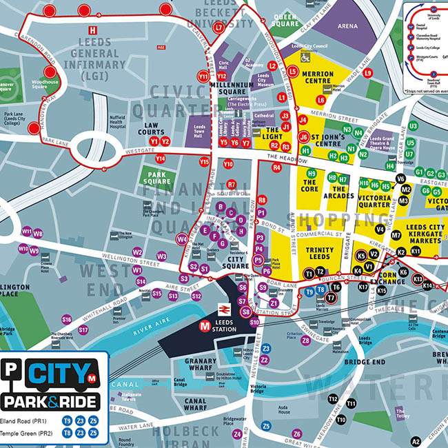 Leeds City Centre Areas Map Infoupdate